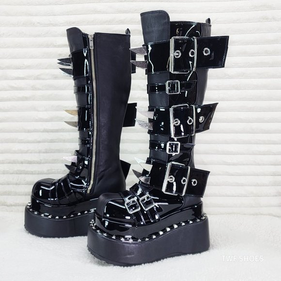 Demonia | Shoes | Bear 52 Metal Claw Spiked Platform Punk Goth Knee ...